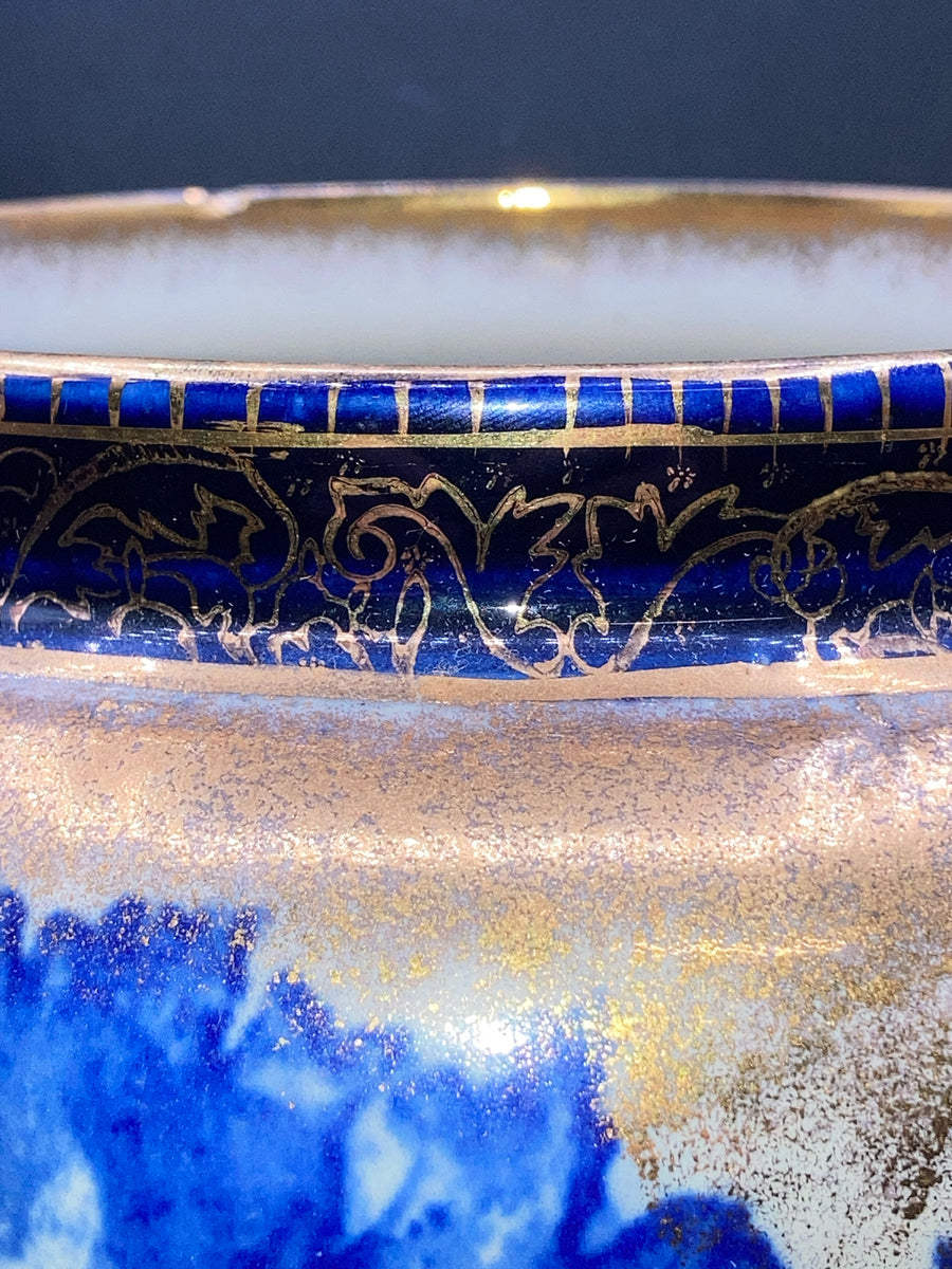 Antique Thomas Rathbone & Co Victor Blue Floral Vase – Dunn's Attic