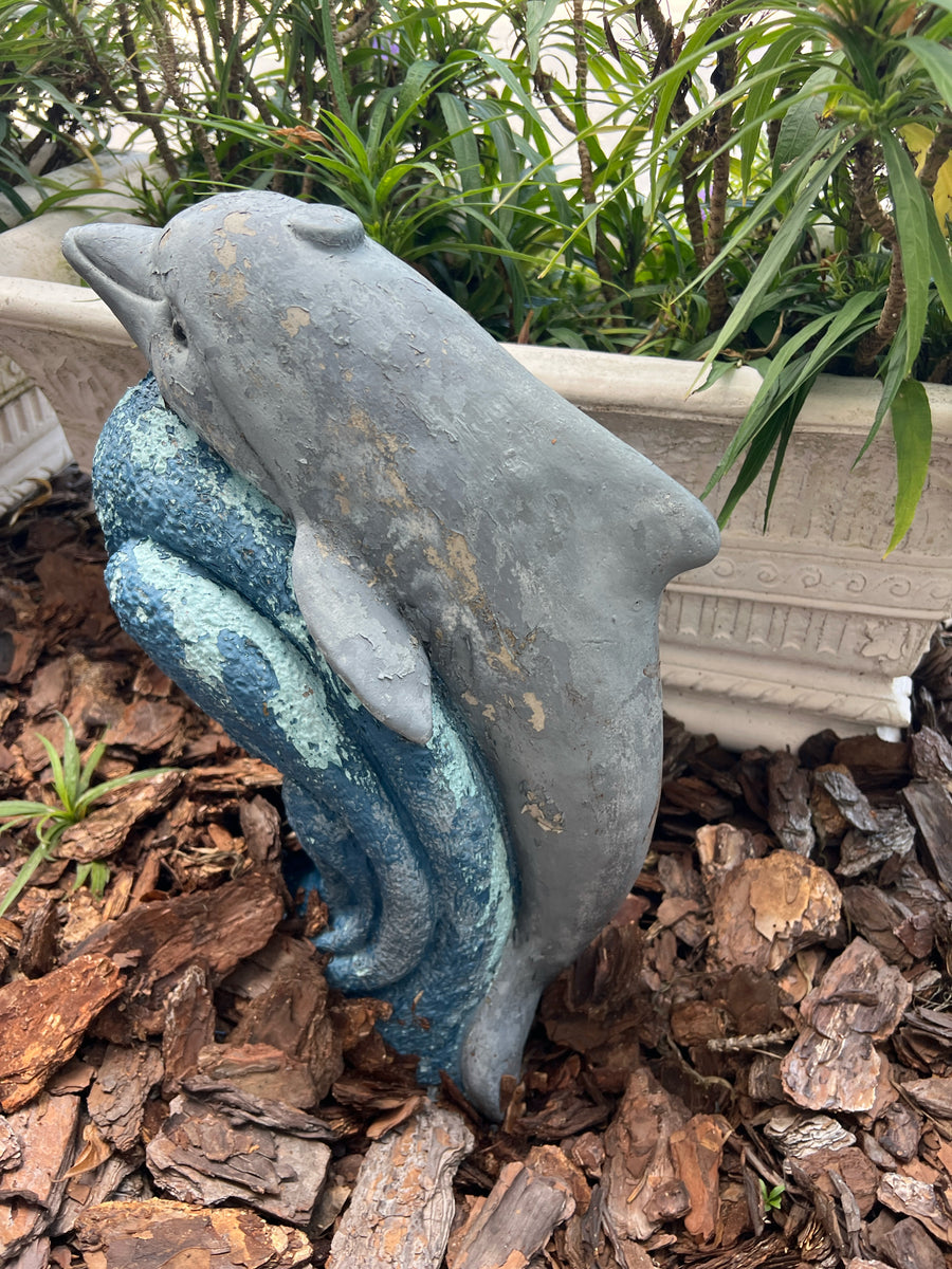 Concrete Dolphin Statue – Dunn's Attic