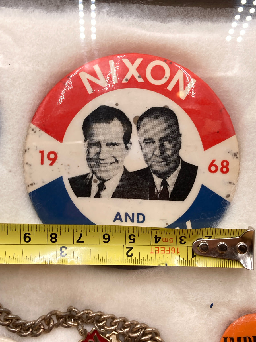 Framed Richard Nixon & Gerald Ford Presidential Campaign Pin Set – Dunn ...