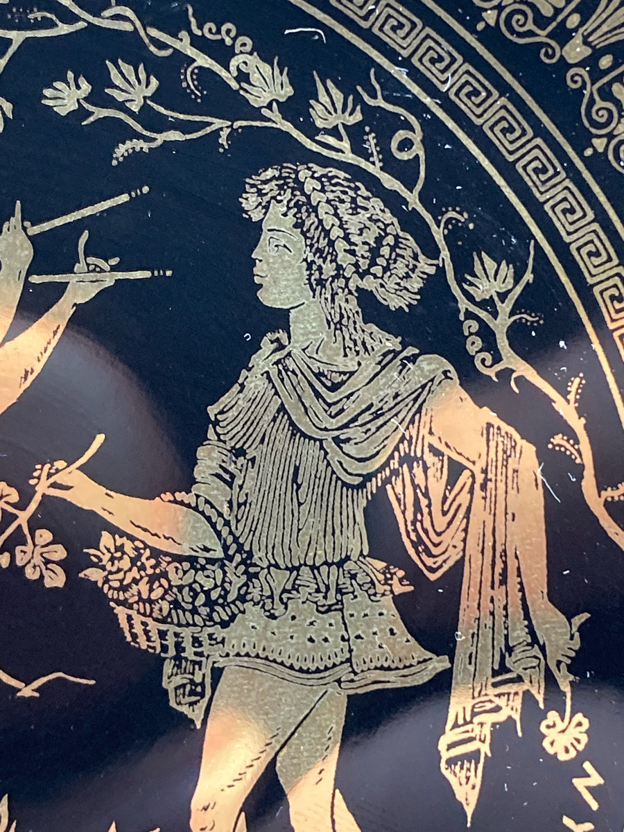 Greek 24k Gold Nymph And The Pipers Art Plate – Dunn's Attic